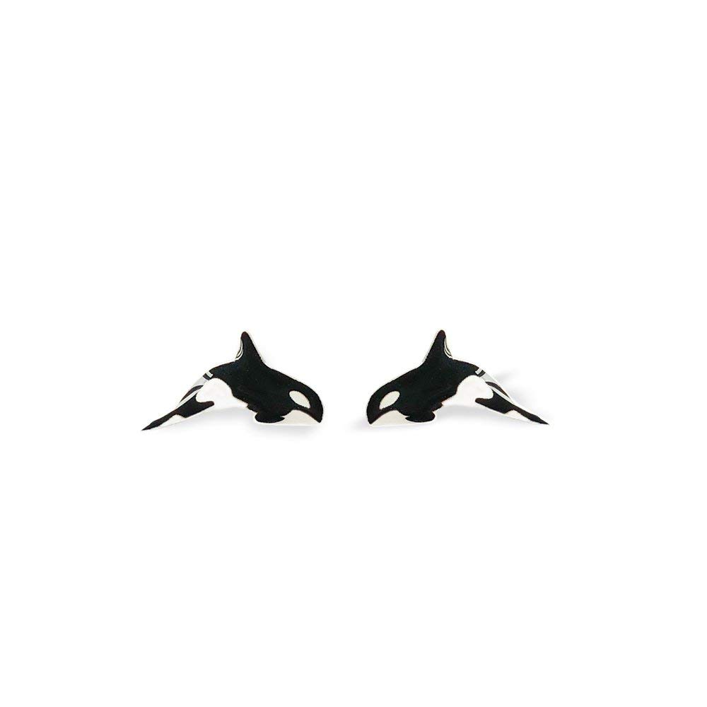 Amazon.com: Orca Stud Earrings - Killer Whale Stud Earrings - Marine ...