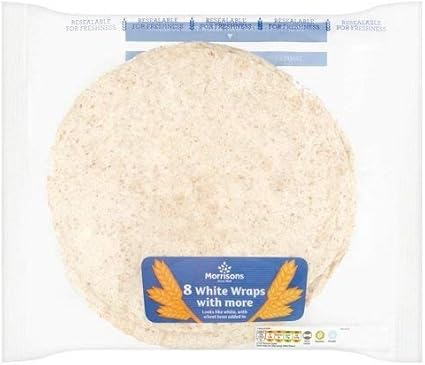 Morrisons White with More Wraps 8 Pack: Amazon.co.uk: Grocery