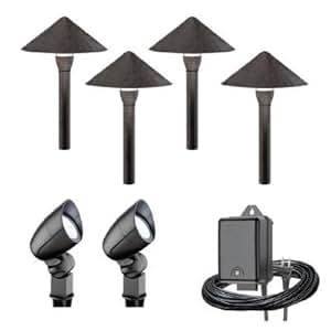 Malibu 6 piece LED Landscape Lighting Kit : Bronze / Black Finish ...