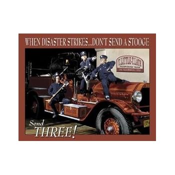 Amazon.com: Three Stooges Tin Metal Sign : Knuckleheads Garage, 16x13 ...