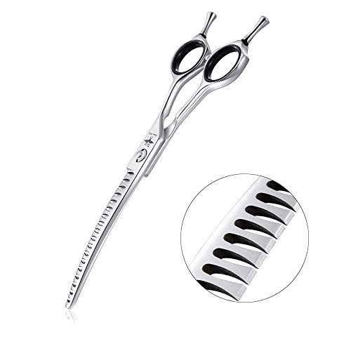 Forbici per toelettatura cani curve cesoie giapponesi inox