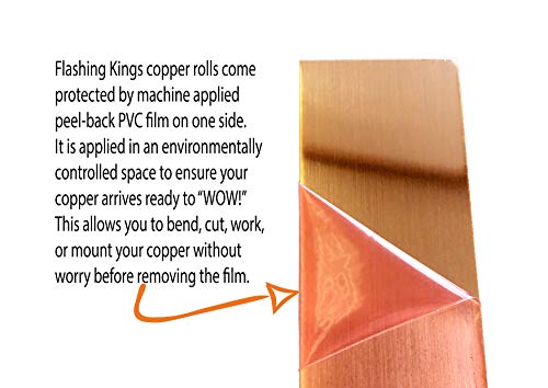 Copper Flashing - 16 oz 24 Gauge 10’ Rolls in Various Widths for ...