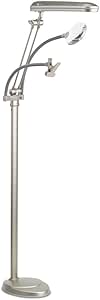 OttLite K94CP3 3-in-1 Adjustable-Height Craft Floor Lamp with Magnifier ...