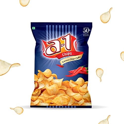 A1 Chips Cassava Chips Chilly - Spicy and Crunchy Snack - 160g price in ...