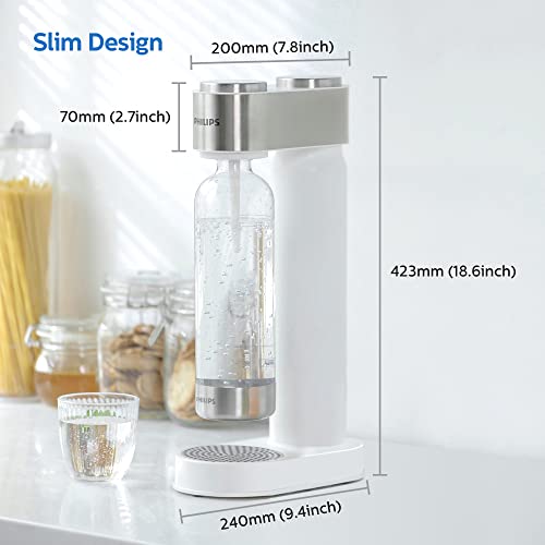 Philips Stainless Sparkling Water Maker Soda Maker Machine for Home Carbonating with BPA free ...