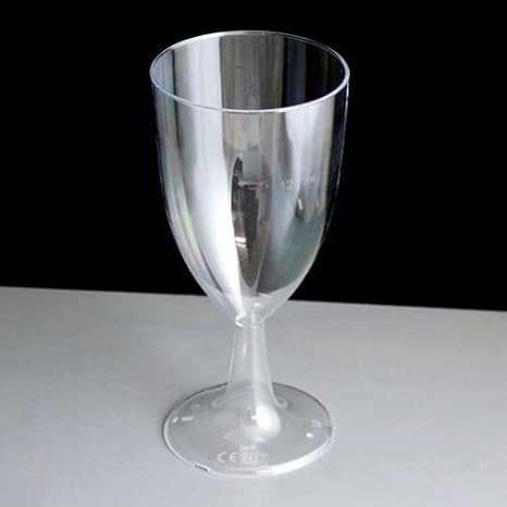 High Quality Stemmed Disposable Plastic Wine Glass Lined at 125/175 ml ...