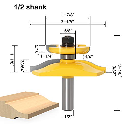 GAFeng Door Frame with Double-Side Raised Panel Cabinet Router Bit Sets ...