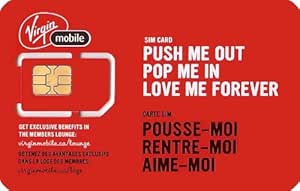 Virgin Mobile Carte SIM Card: Amazon.ca: Cell Phones & Accessories