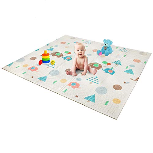Foldable Play Mat | Non- BPA Non-Toxic Foam Baby Playmat 79inch x 71 x ...