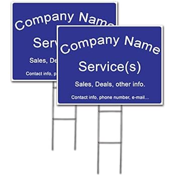 Amazon.com : 18 x 24 Custom Double-Sided Yard Sign with Metal Stakes ...