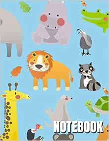 Notebook: animal cover (8.5 x 11) inches 110 pages, Blank Unlined Paper ...