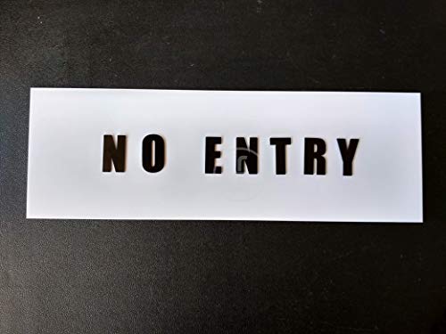 Buy fingerz No Entry 3D Letters Acrylic Sign Board for Office Bank ...