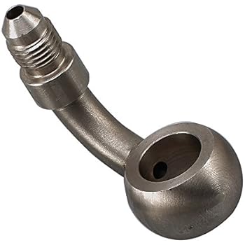 Amazon.com: Stainless Steel Banjos Brake Fitting 90 Degree -3 AN Male ...