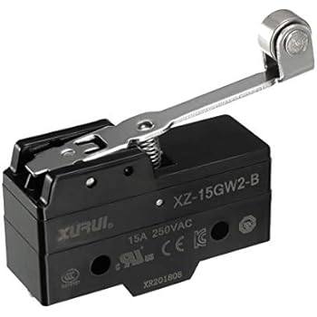 uxcell XURUI Authorized AC XZ-15GW-B SPDT NO NC Long Hinge Lever Type Micro Limit Switch with ...