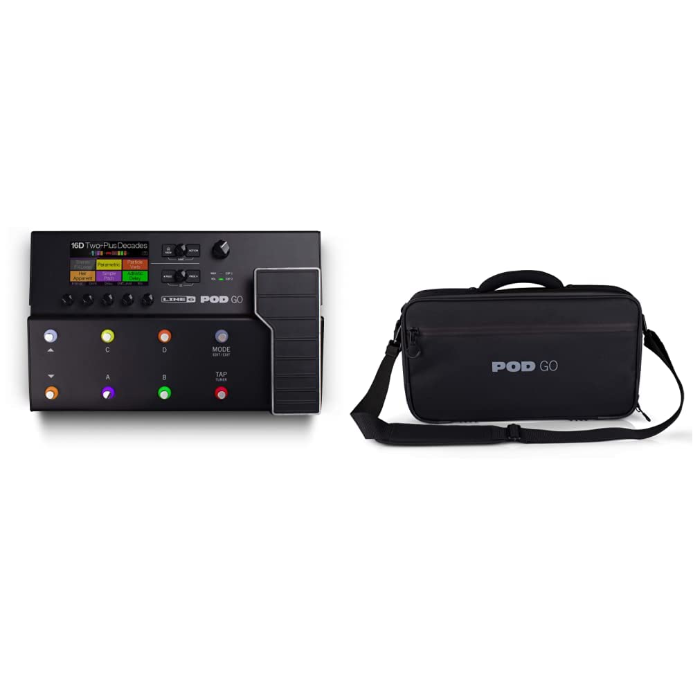 Line 6 POD Go Guitar Multi-Effects Pedal, Black & POD Go Shoulder Bag ...