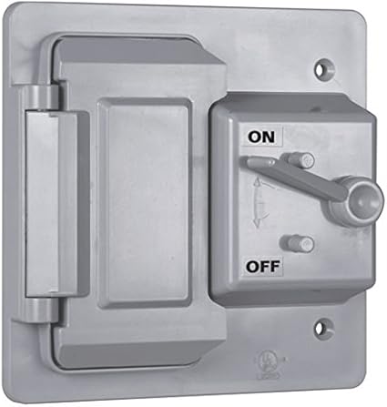 2-Gang Weatherproof Cover, Plastic, Toggle/GFCI, Gray, Outlet Boxes ...