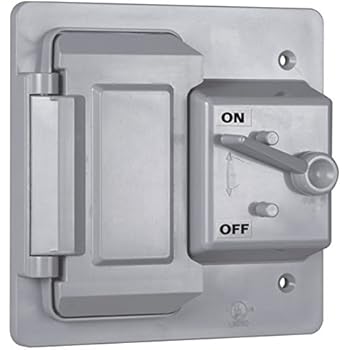 2-Gang Weatherproof Cover, Plastic, Toggle/GFCI, Gray, Outlet Boxes ...