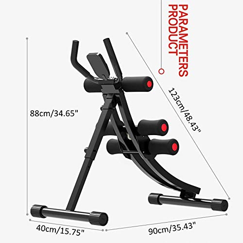 MEEOI Adjustable Abdominal Trainer Ab Rollers Home Rowing Machine ...