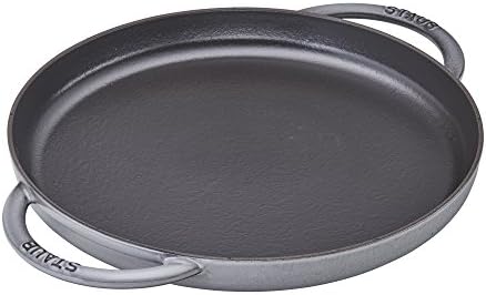 Staub Cast Iron 12-inch Round Double Handle Pure Griddle - Graphite ...