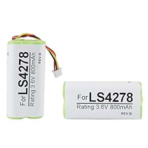 Amazon.com : 2-Pack Battery for Motorola Symbol LS4278 LS4278-M LI4278 ...