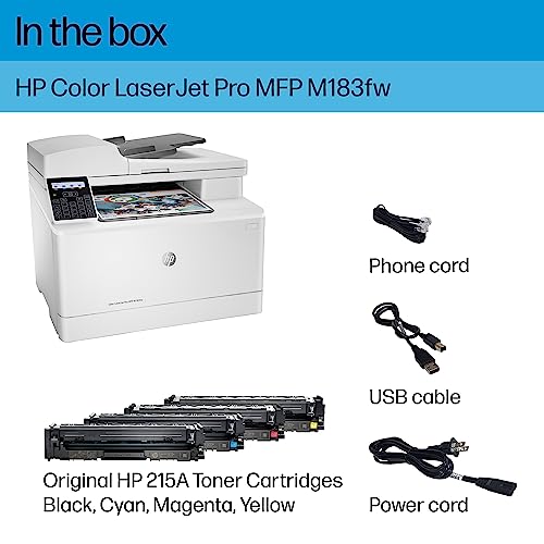 HP Color Laserjet Pro MFP M183fw, White on Galleon Philippines