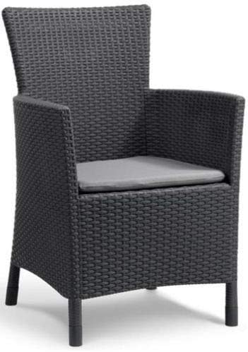 Keter Iowa 3-Piece Rattan Effect Storage Table Balcony Bistro Set ...