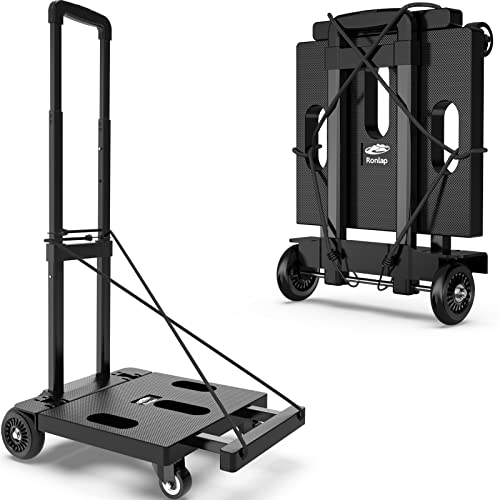 Ronlap Folding Hand Truck, Portable Dolly Cart Foldable Lightweight, 4 ...