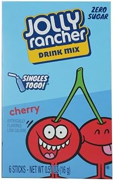 Jolly Rancher Zero Sugar Cherry Drink Mix – 6 Sticks – Bold Fruit ...