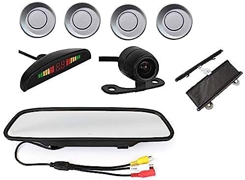 Car Parking Sensor Silver and 4.3 Inch LCD Mirror Monitor with Rear ...