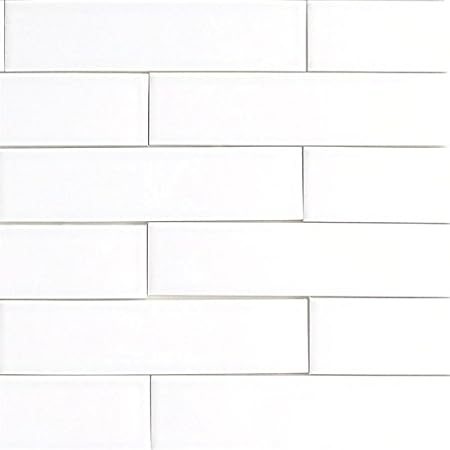 2x8" White Ceramic Subway Tile by Modwalls - Clayhaus Milk Tile ...