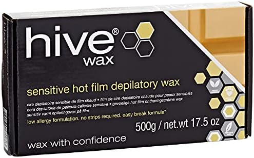Hive Options Sensitive Hot Film Brazilian Depilatory Wax Block Low Allergy Risk Formulation 500g ...