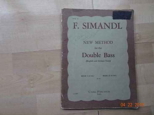 F Simandl New Method For Double Bass Book 1 & Book 2 English & German ...