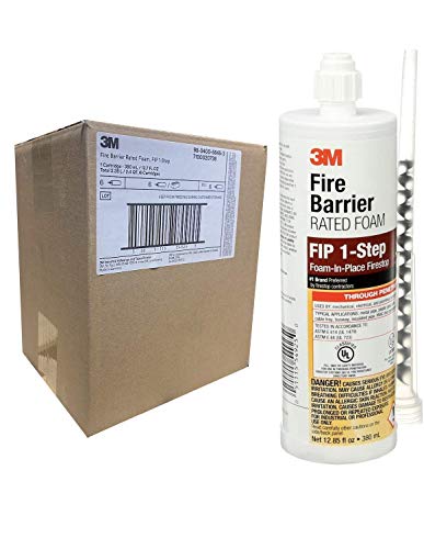 3M Fire Barrier Rated Foam, FIP 1-Step, 12.85 fl oz Cartridge, 6/case ...