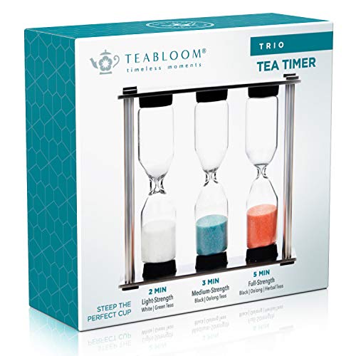 Teabloom Trio Tea Timer - 2 Minutes for Light-Strength White/Green Teas ...