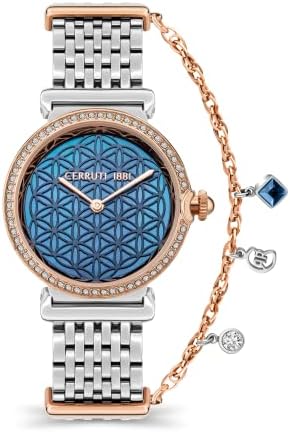 CERRUTI 1881 Corniglia Dark Blue Mop Dial Watch for Women with ...