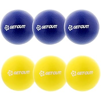 Amazon.com: Get Out! 6” Inch Foam Dodgeballs 6-Pack Set in Yellow ...