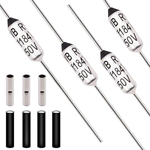 Tnisesm 10 Pcs 184 Fahrenheit Metal Thermal Cutoffs Thermal Fuse 10A ...
