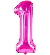 Amazon.com: Giant, Purple One Balloon for First Birthday - 40 Inch ...