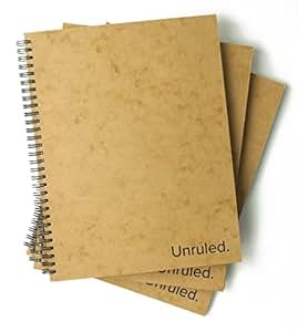 Amazon.com : Unruled Notebook (3 Pack): Environmentally Sustainable ...