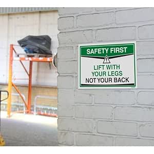Safety First - Lift with Your Legs not Your Back Sign Sticker ...