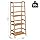HOMCOM 4-Tier Bamboo Ladder Bookcase Storage Unit Shelf DIY Plant ...