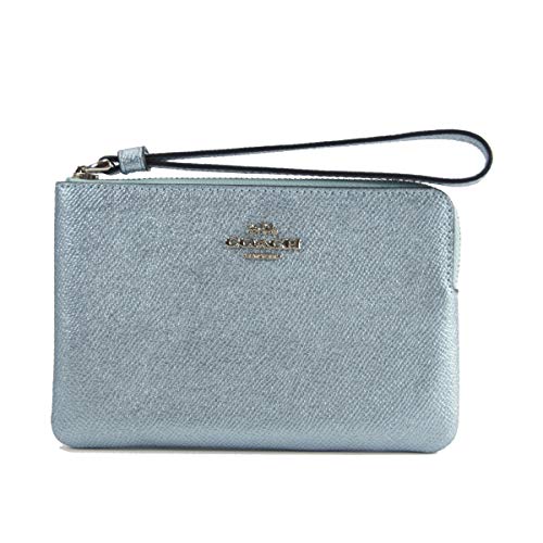 Dark Blue Coach Purse. Coach Metallic Sky Blue Leather Flat Wristlet ...