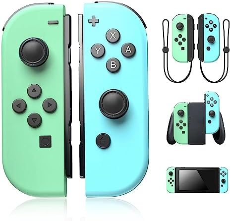 Joy Cons Wireless Controller for Switch, L/R Controllers Replacement Compatible with Switch/Lite ...