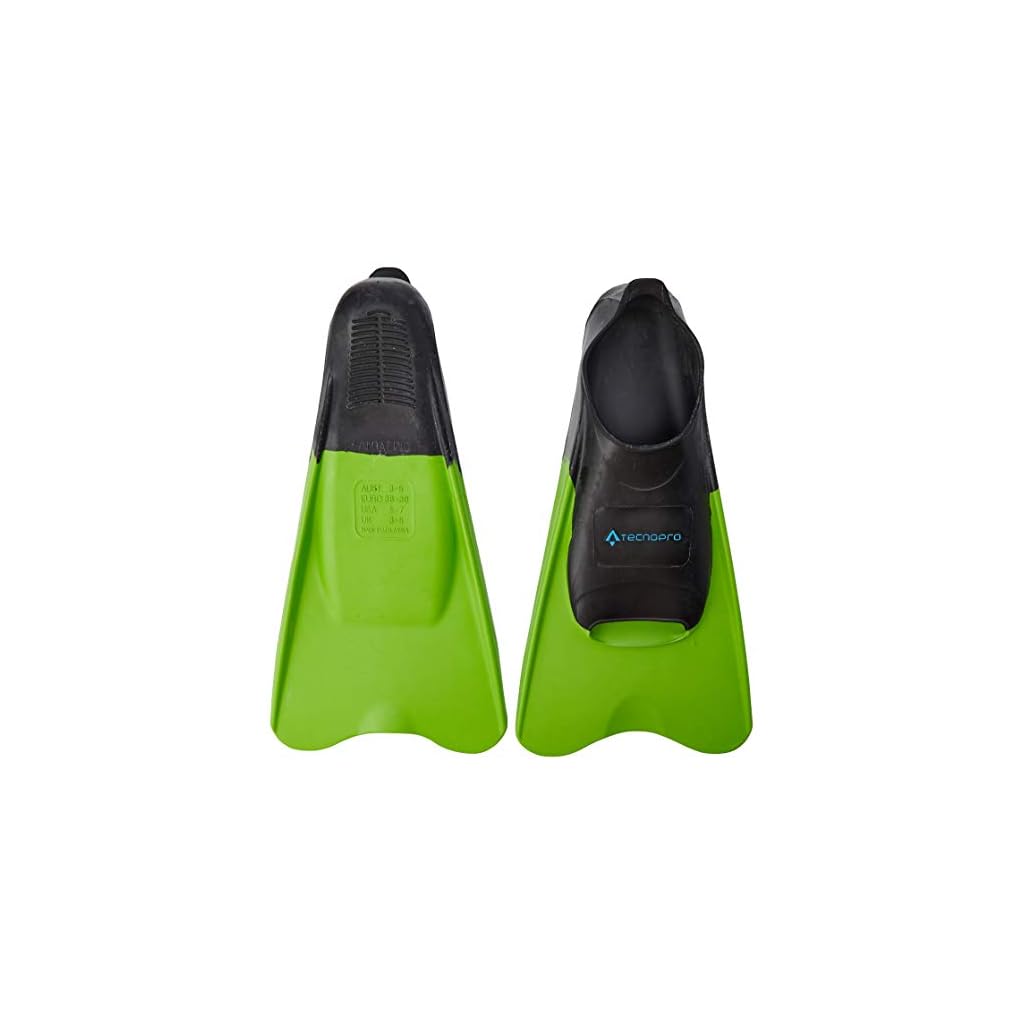TECNOPRO Herren Swim Fin Base Flossen, Green Lime/Black/BLU, 3XL ...
