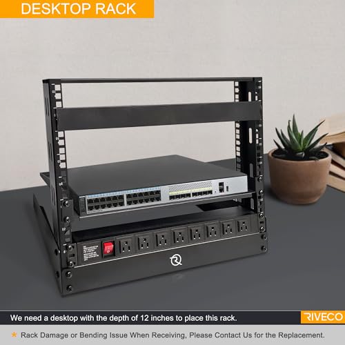 Mua RIVECO 4U Network Rack Desktop 19 Inch 2 Post Open Frame Shelf with ...