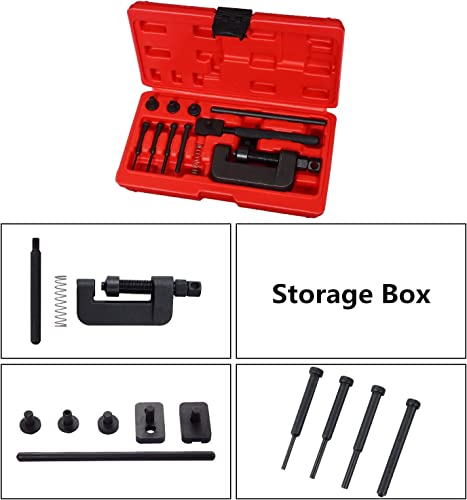 MERXENG Chain Breaker Tool Kit,13Pcs Chain Breaker Set with Carrying Case, Universal Chain ...