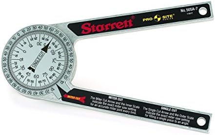 Starrett ProSite Miter Protractor Angle Finder with Two Laser Engraved ...