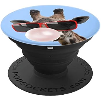 Amazon.com: Fun Giraffe Chewing Bubblegum and Blowing a Bubble on Blue ...