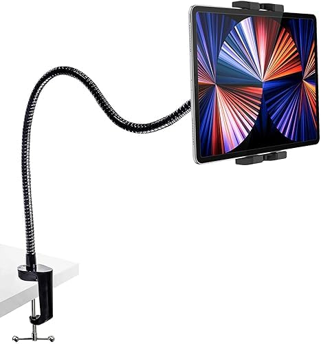 EXSHOW Gooseneck Tablet Stand, Heavy Duty Tablet Holder for Desk/Bed ...