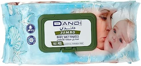 سعر Dandy Jumbo Wipes 160, baby powder Scent, 24 Packs per Carton فى ...